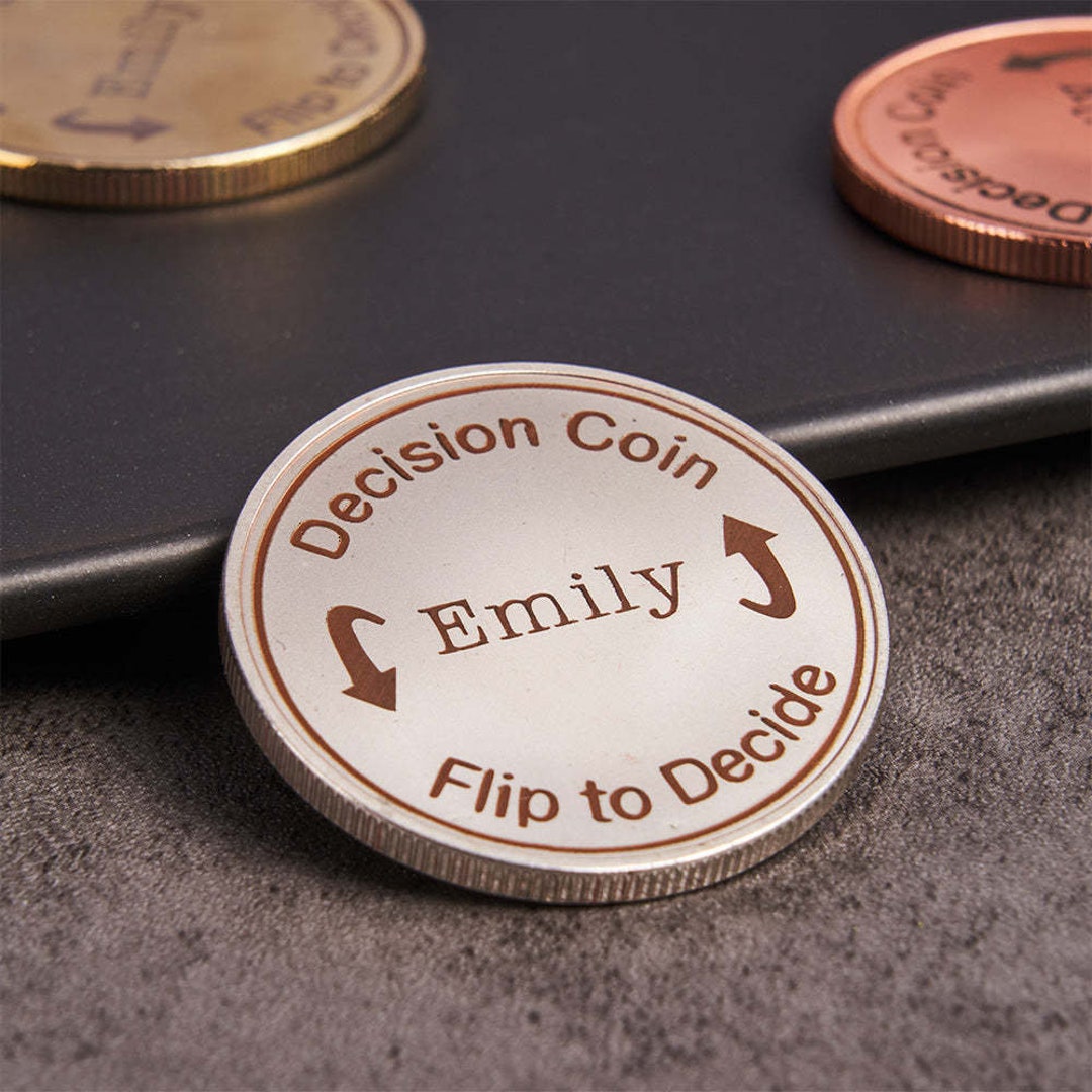 Decision Coin - Custom Engraved Coin - Couples Flip Coin - Gifts for ...