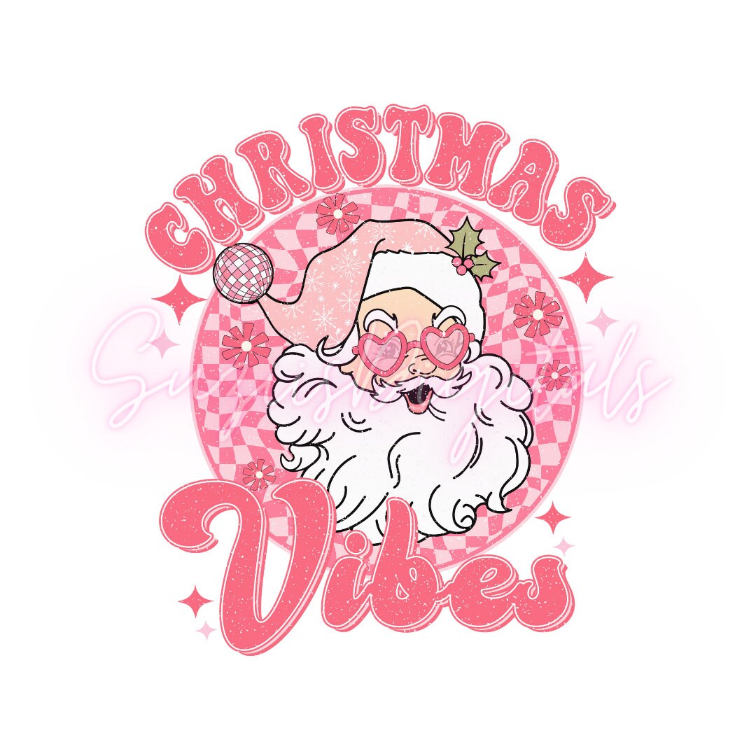 Pink Santa PNG File - Etsy