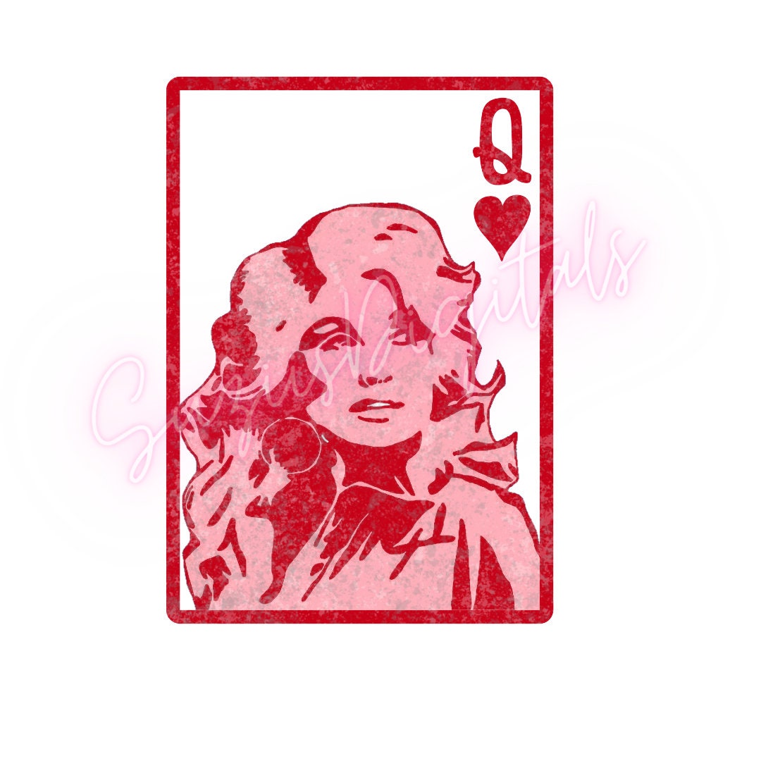 Dolly Valentines Queen Of Hearts Png File Etsy