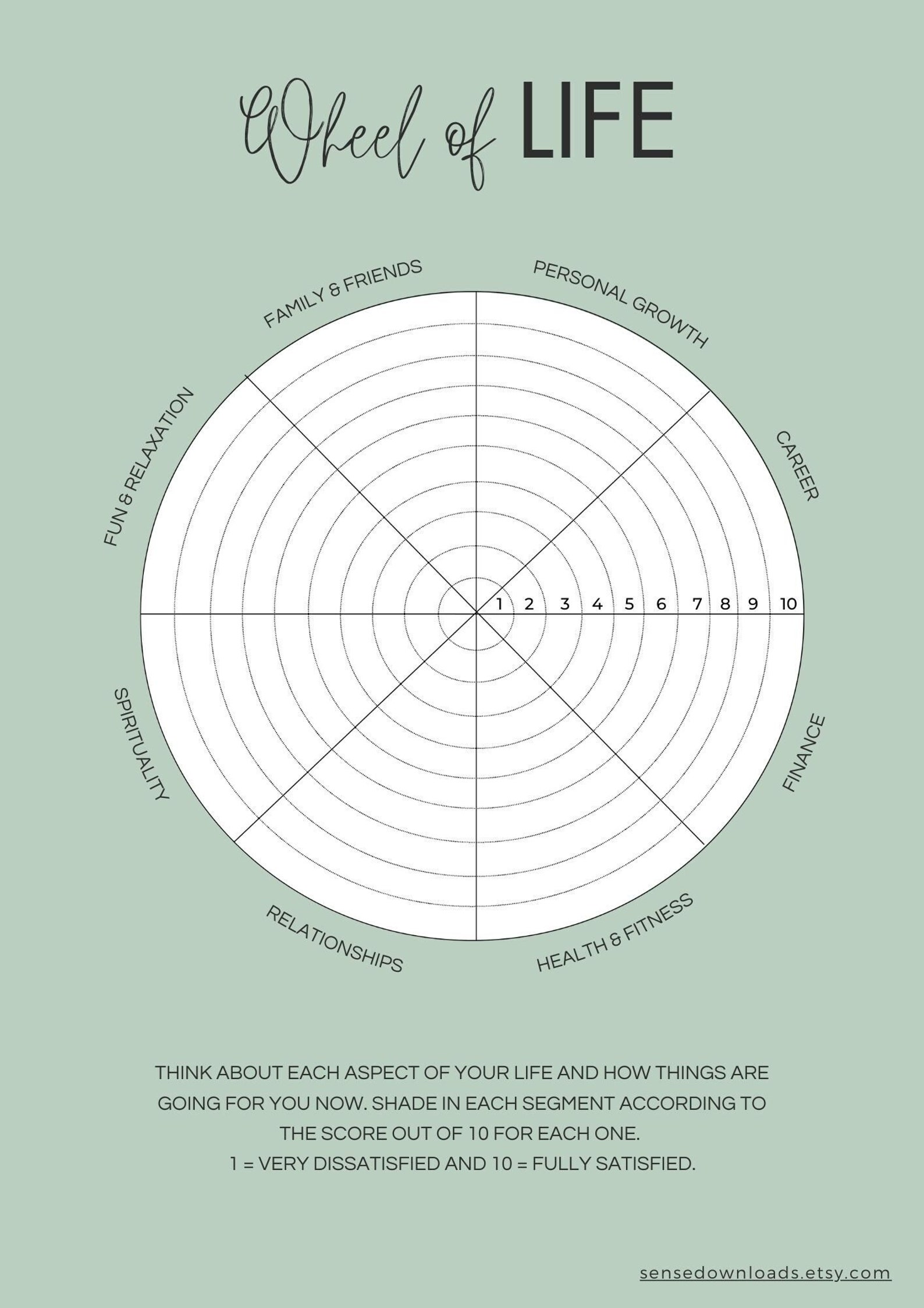 Wheel of Life - 12-page Coaching Workbook - Life Stock Take - Personal ...