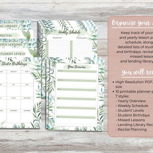 Printable Planner Pages for Music Teachers | Planning - Etsy