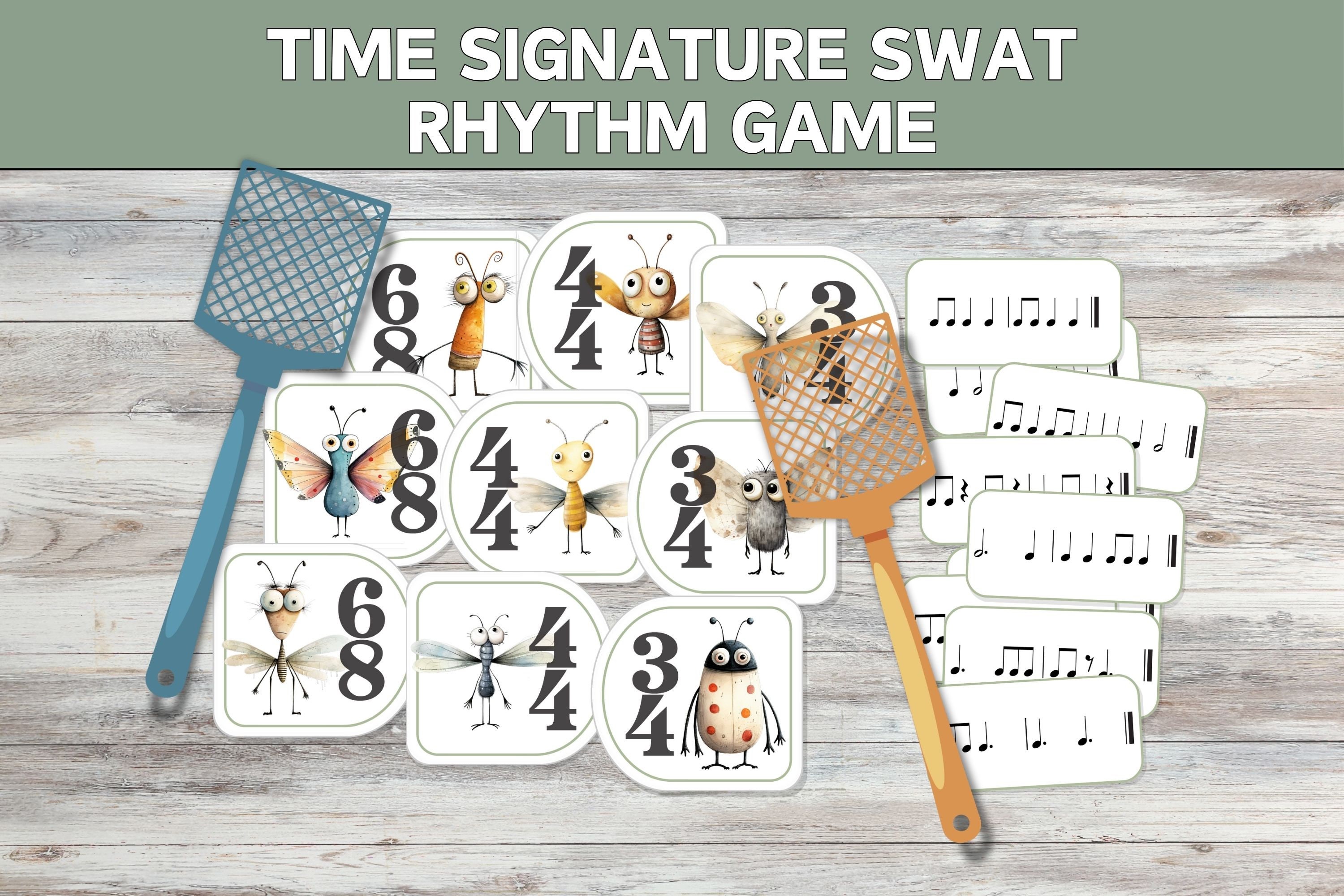 Time Signature Swat Rhythm and Meter Game | Printable Music Game - Etsy