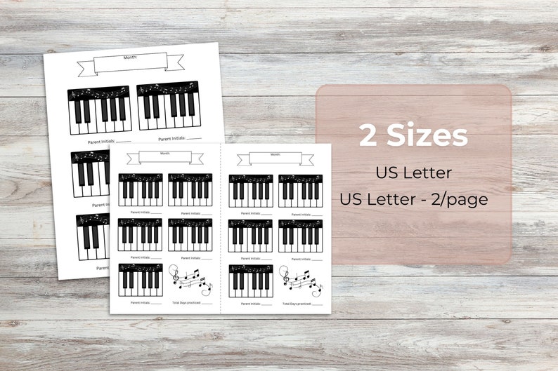 Music Practice Chart: Piano Pack | Piano Practice Chart | Printable ...