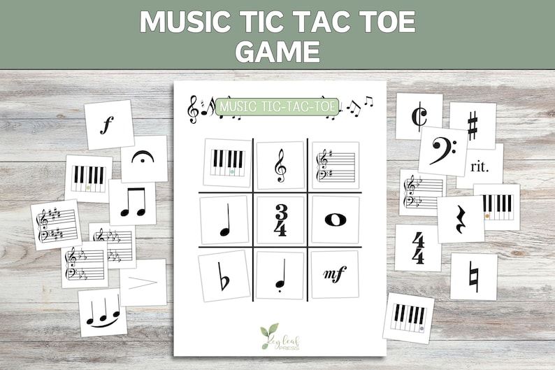 Music Tic Tac Toe | Music Flash Cards | Music Theory Game | Music ...