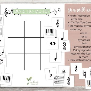 Music Tic Tac Toe | Music Flash Cards | Music Theory Game | Music ...