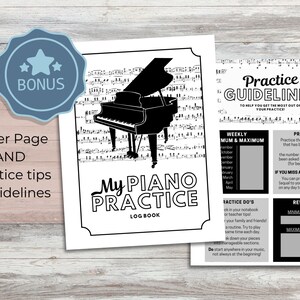 Music Practice Chart: Piano Pack | Piano Practice Chart | Printable ...