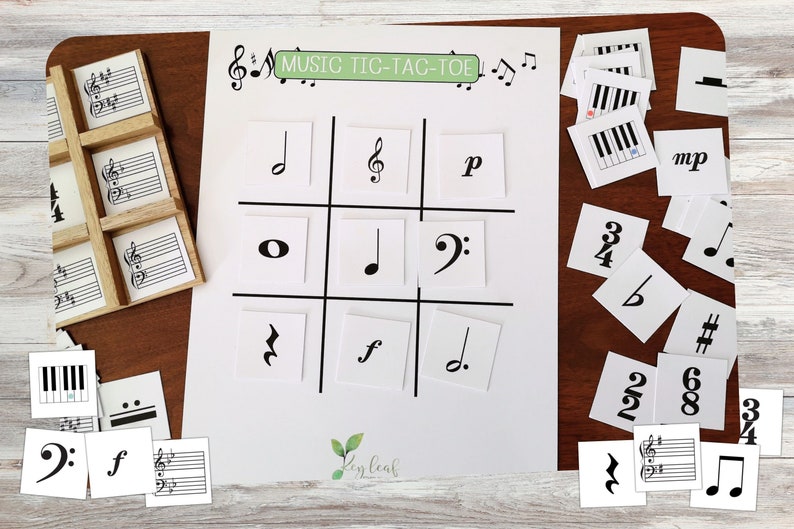Music Tic Tac Toe | Music Flash Cards | Music Theory Game | Music ...