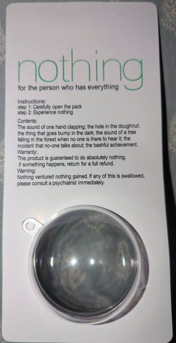 The Incredible Gift of Nothing Card (ball) - Etsy