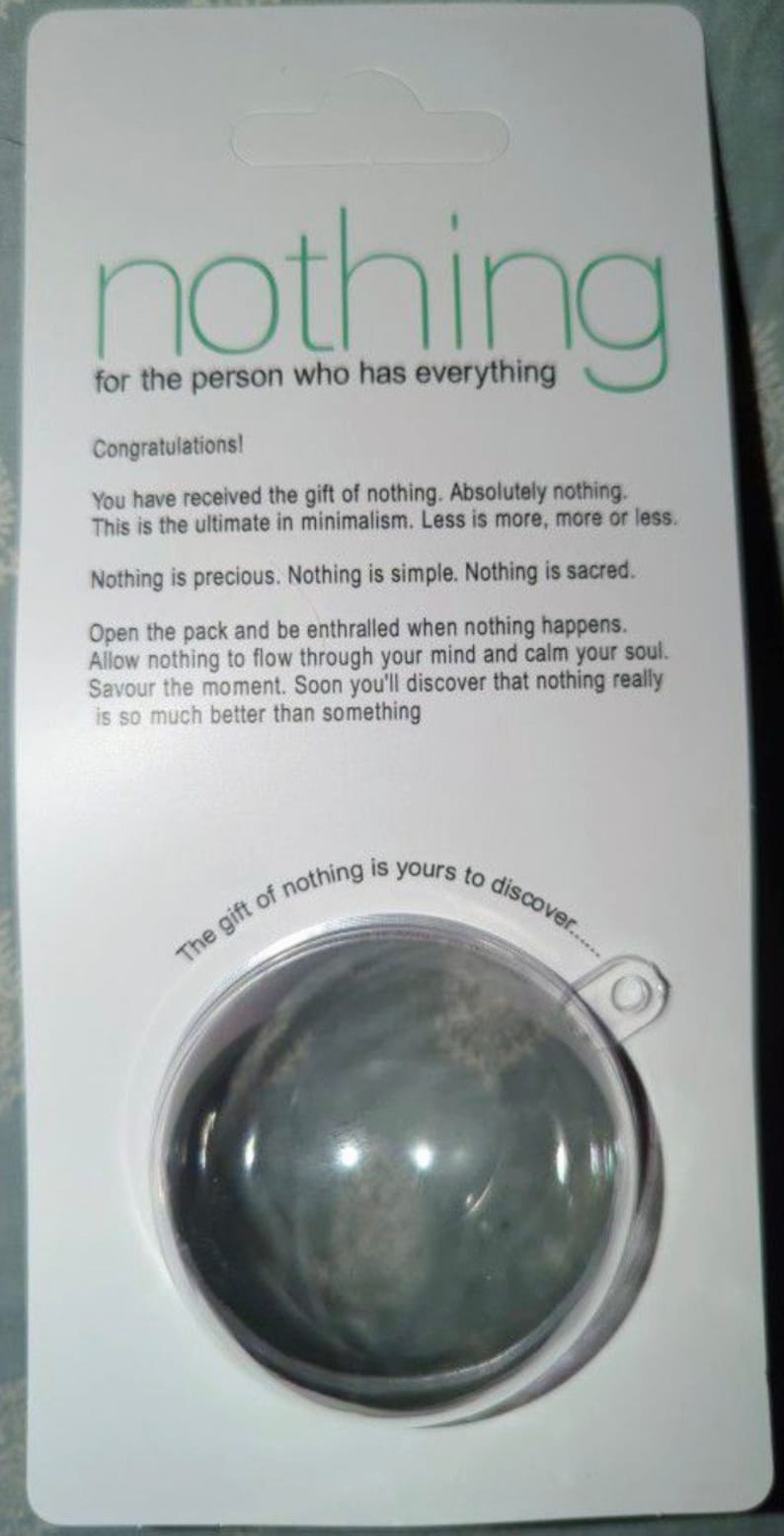 The Incredible Gift of Nothing Card (ball) - Etsy