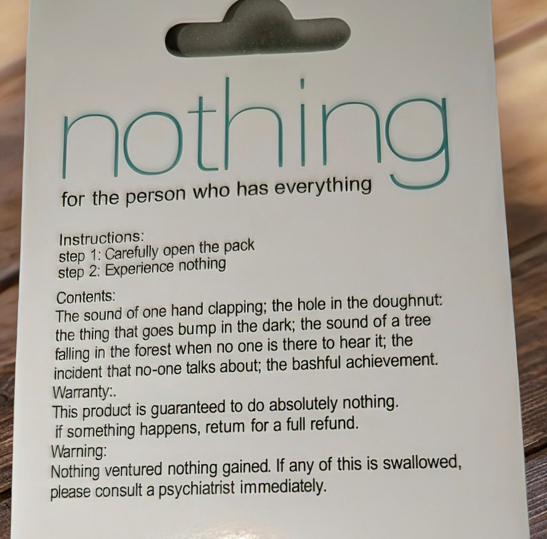 Incredible Gift of Nothing Card (candy Shape) FREE SHIPPING - Etsy