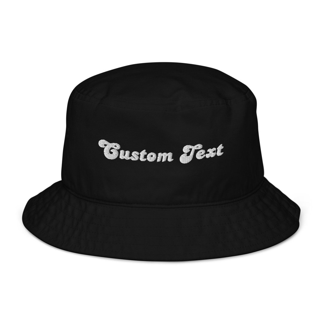 Custom Bucket Hat Personalized Bucket Hat Custom Text Etsy