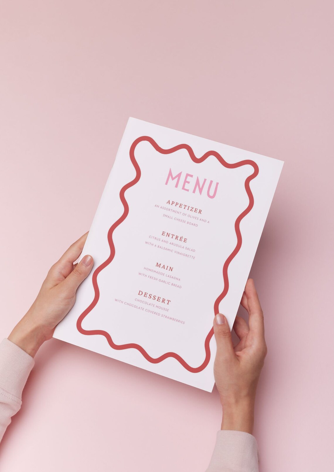 Valentine's Day Menu, Scribble Menu Template, Galentine's Day Dinner ...