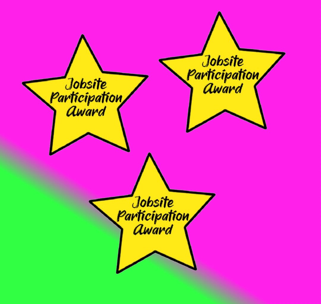 12 Jobsite Award Sticker - Etsy