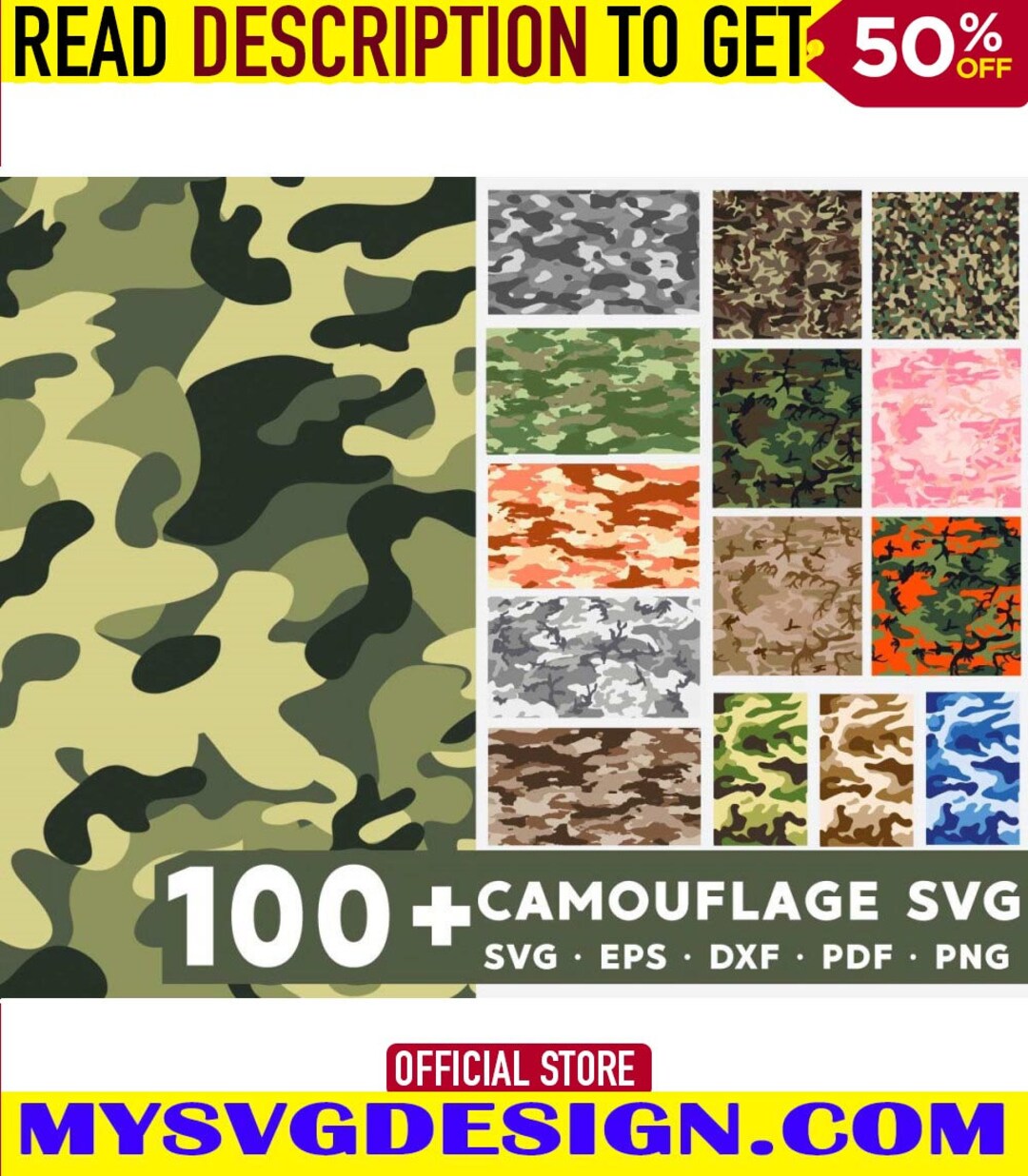 100 Camouflage Background Svg Bundle,camouflage Pattern Svg, Military ...