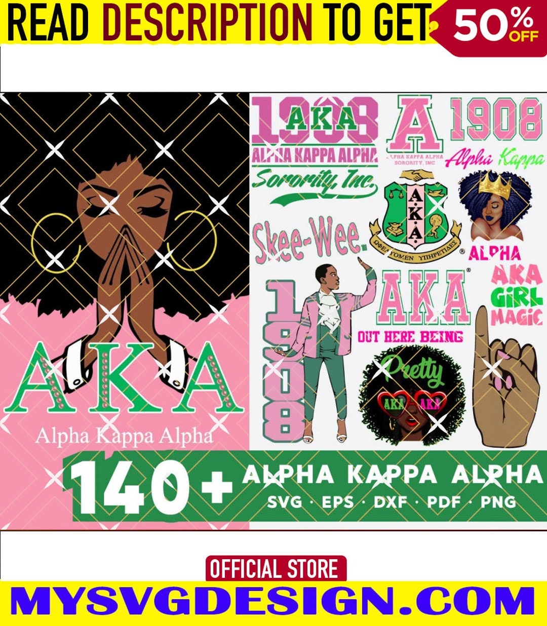 140 aka svg bundle, aka svg layered, aka png, Alpha Kappa Alpha ...