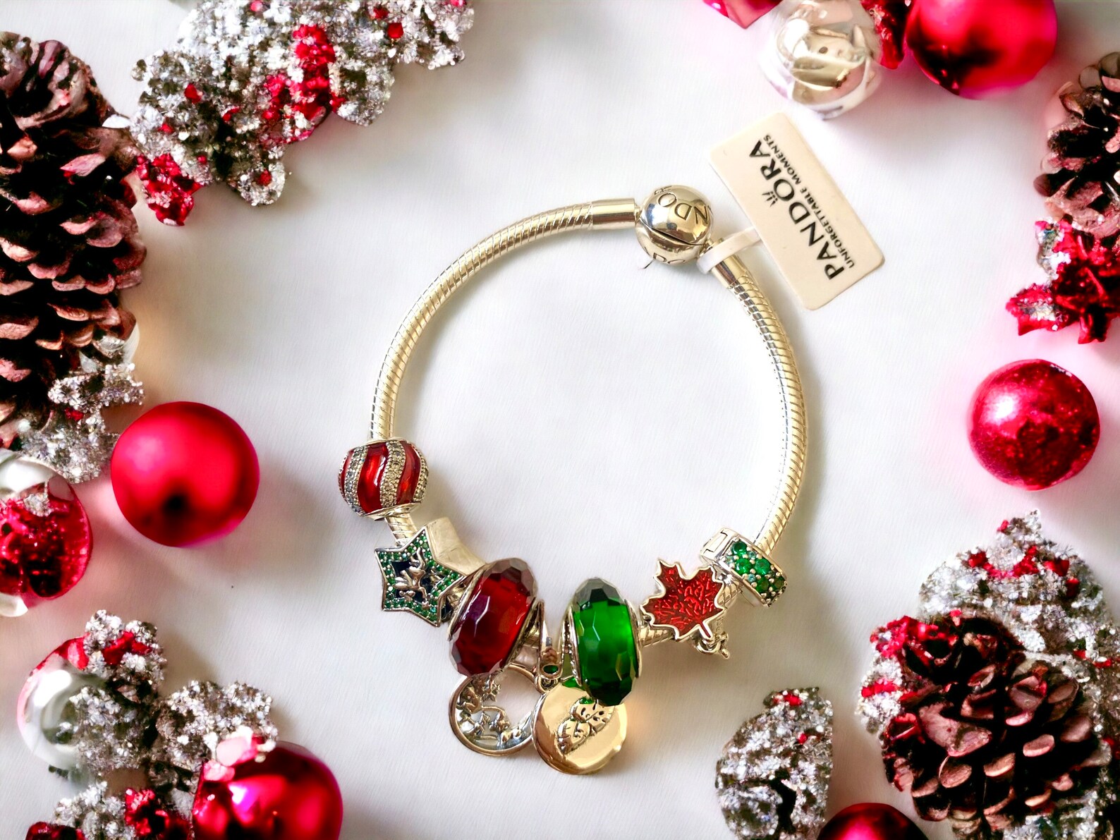 Pandora Moments Christmas Charm Bracelet, Unique Gift for Her II - Etsy