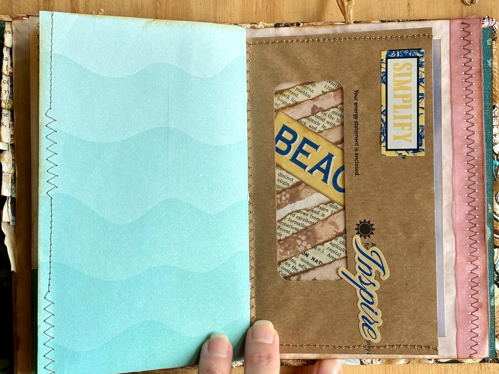 Handmade Sea Themed Journal With One Signature Full of Unique Pages ...