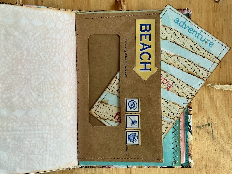 Handmade Sea Themed Journal With One Signature Full of Unique Pages ...