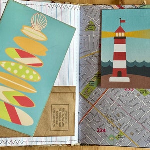 Handmade Sea Themed Journal With One Signature Full of Unique Pages ...