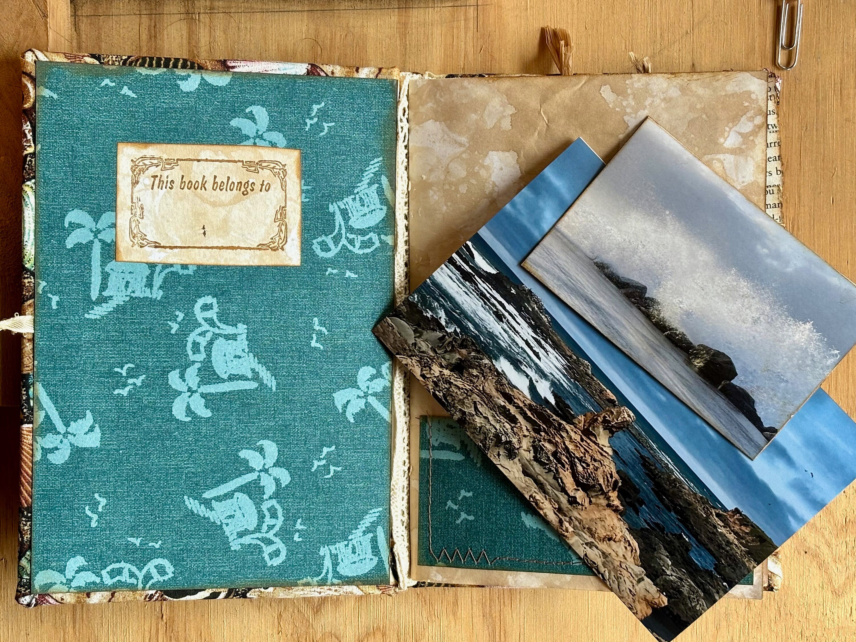 Handmade Sea Themed Journal With One Signature Full of Unique Pages ...