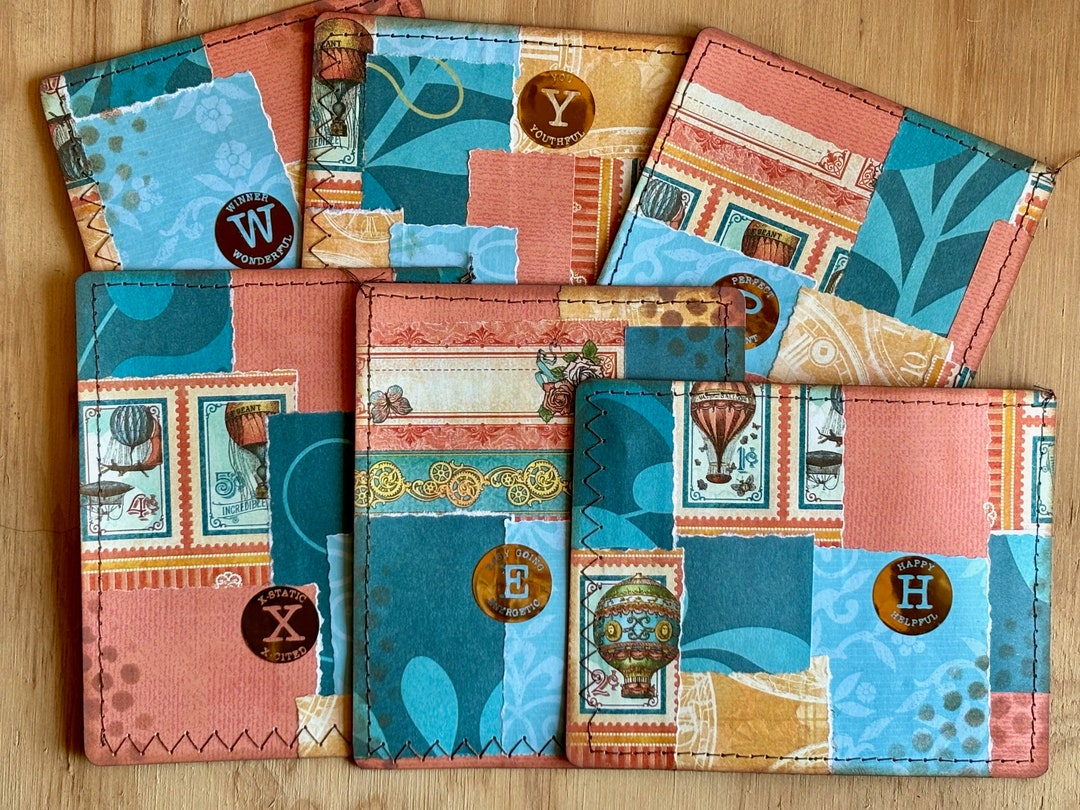 Handmade Collaged Journal Cards With Envelopes, Scrapbook Paper Set - Etsy