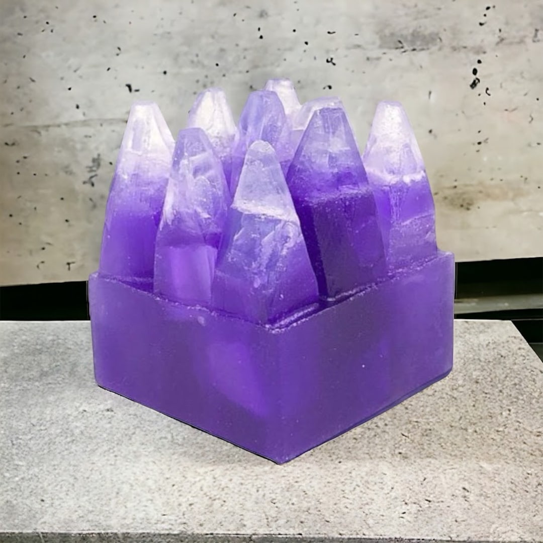 Amethyst Meditation ,pyramid Amethyst Gems Soap, Decoratif Soap Crystal ...