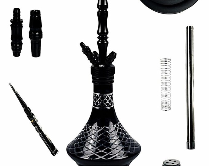 Single Hose Hookah Complete Set, Luxury Look, Stainless Steel Stem With ...