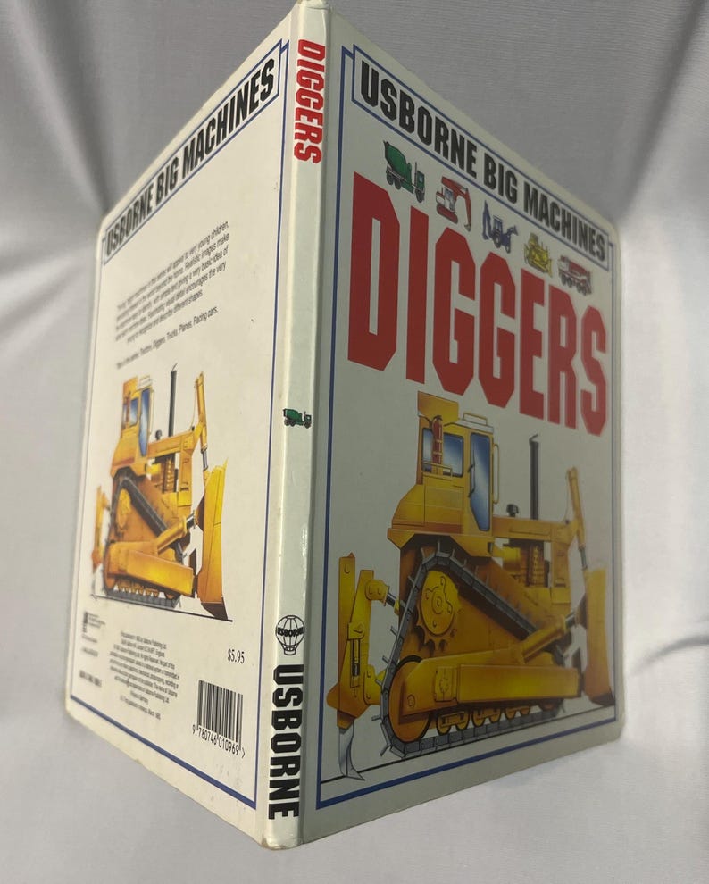 Very Rare ! USBORNE BIG MACHINES, First Published, Printed in Germany ...