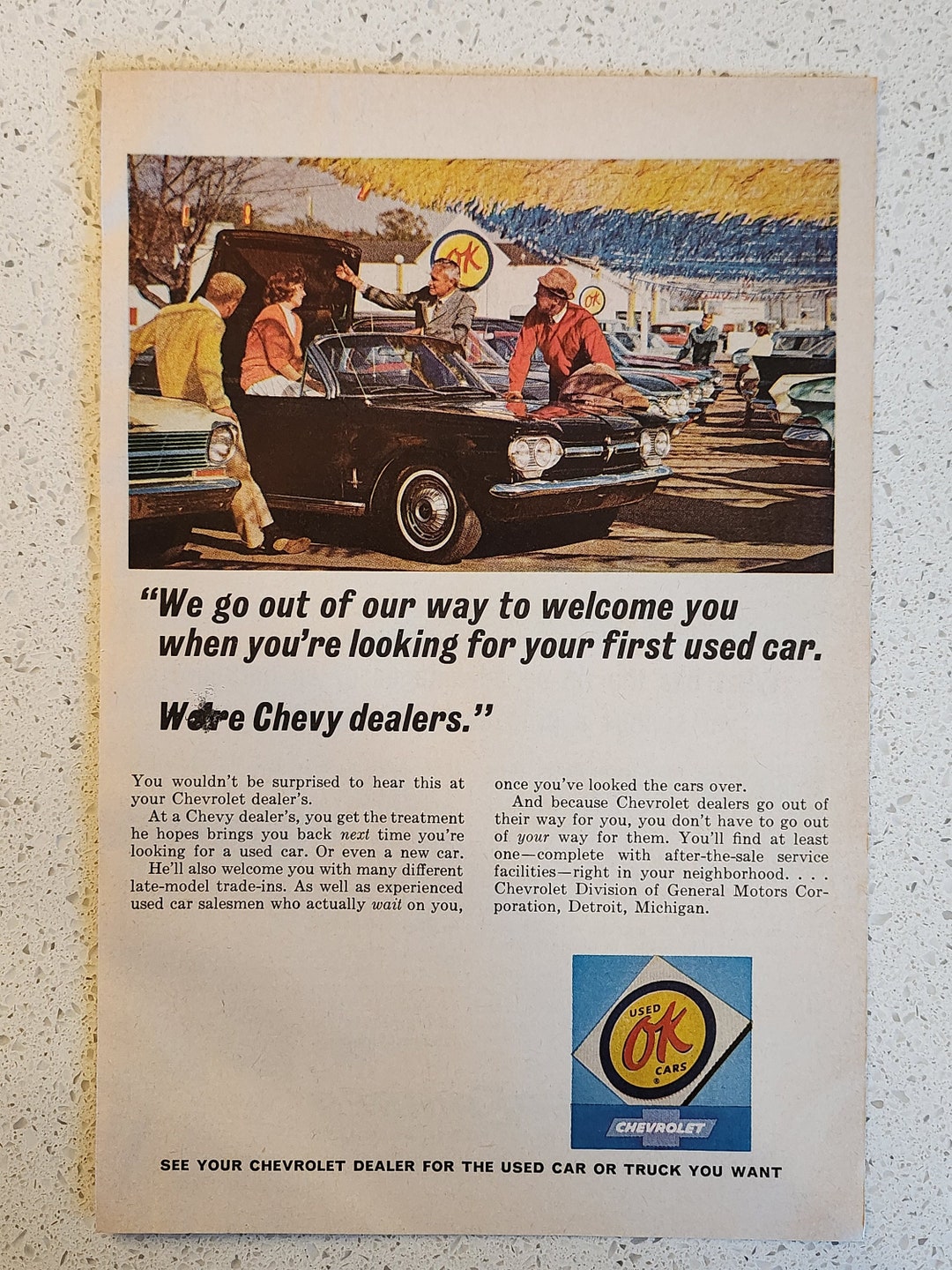Chevy OK Used Car Advertising From Popular Mechanics Magazine - Etsy