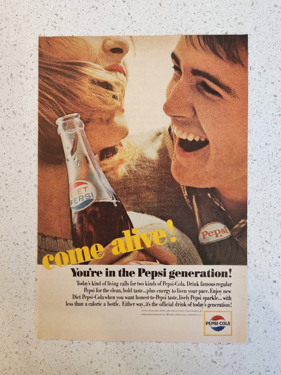 MCM Vintage Pepsi Ad From Readers Digest September 1965 Issue, Canadian ...
