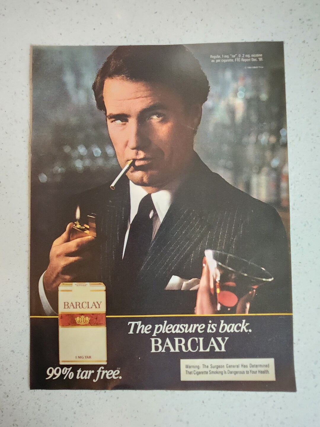 1980s Barclay Cigarette Advertising From Sports Illustrated - Etsy
