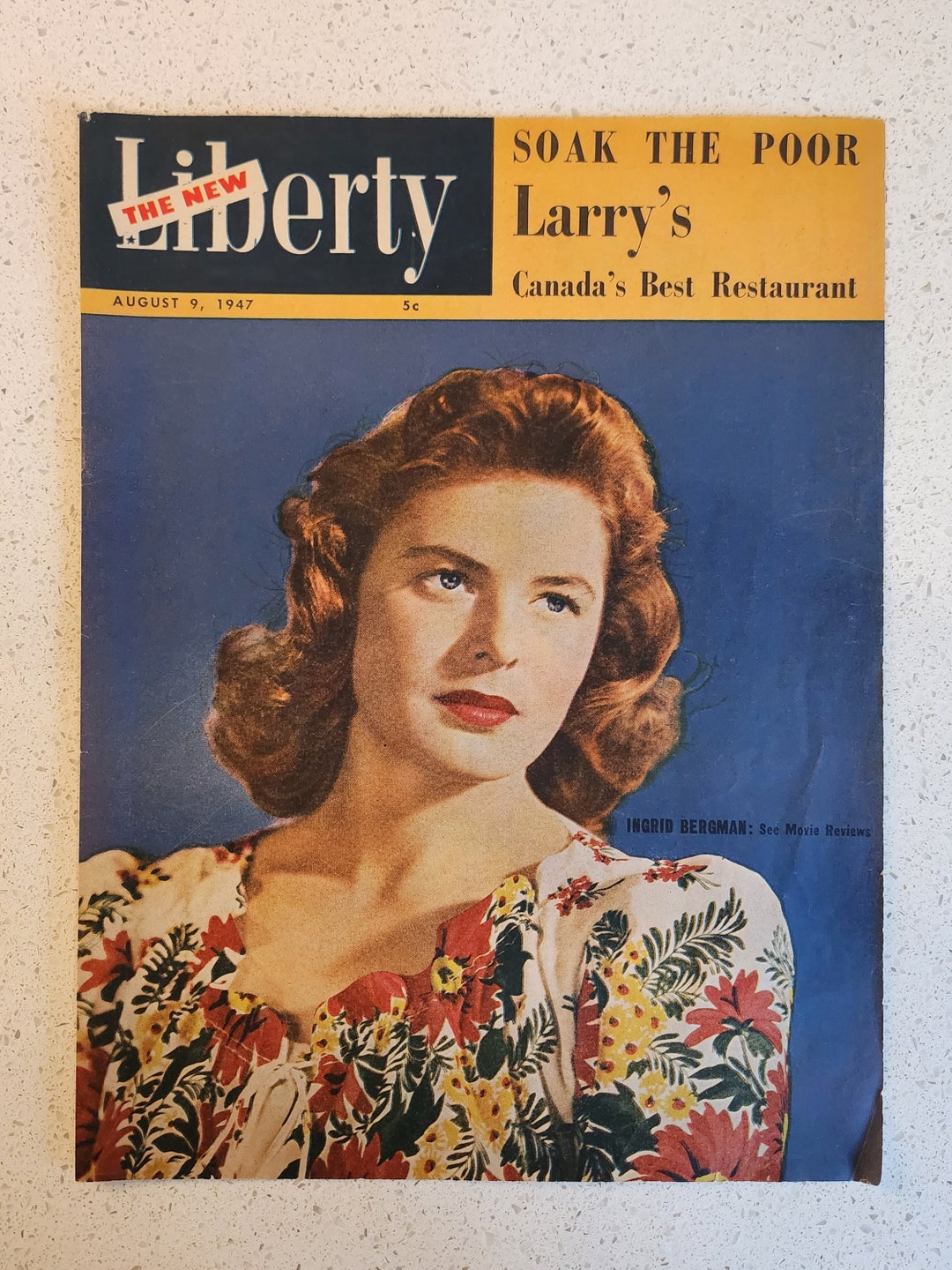Rare 1940s Ingrid Bergman Front Cover From Liberty Magazine Magazine ...