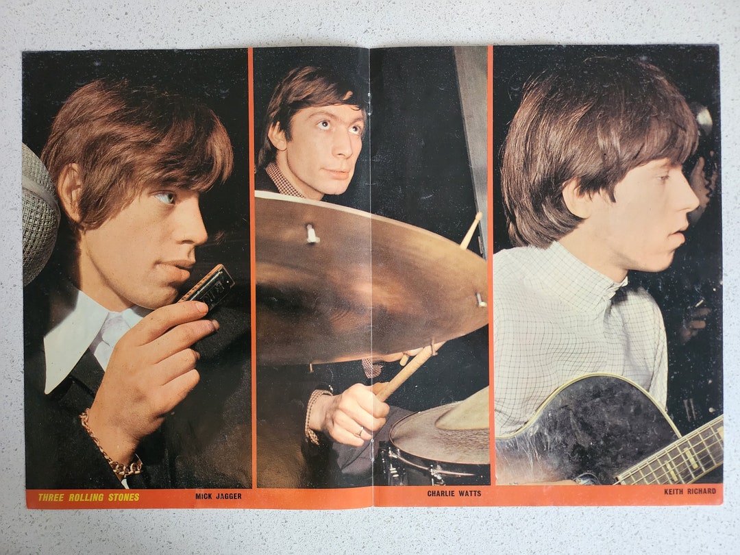 Rare Rolling Stones Centerfold From Pop Pics Super Magazine 1964, No ...