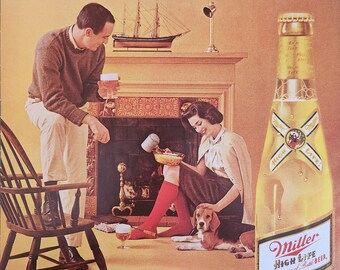 Vintage Print Ad 1963 Miller High Life Beer - Etsy
