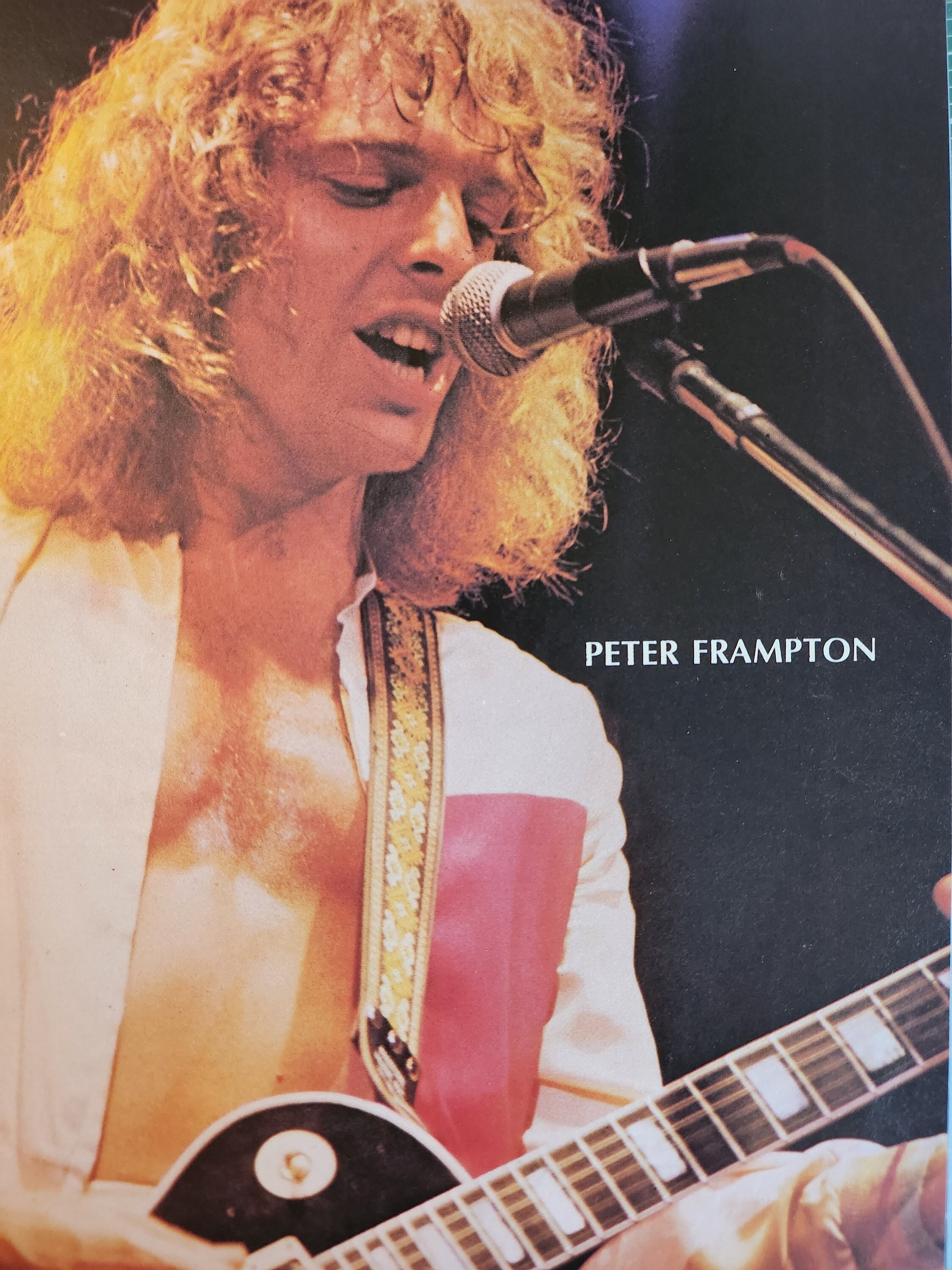 1978 Peter Frampton Live Photo Poster From Teen Beat Rock Stars 8 ...