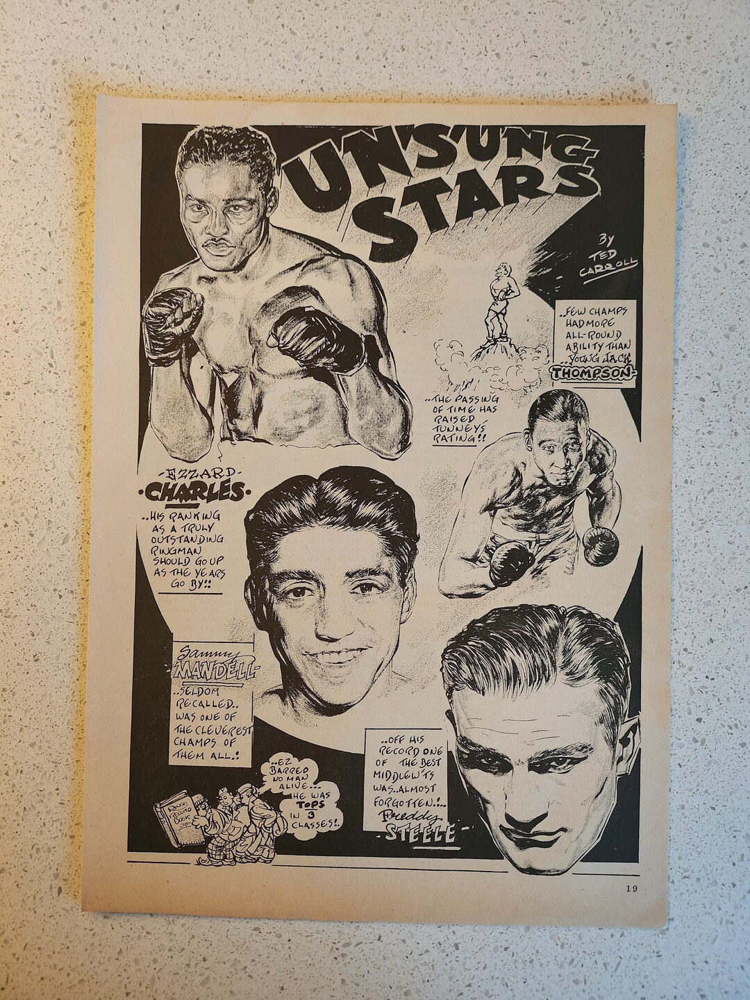 Rare 1950s Unsung Boxing Stars Full Page Ad From the Ring Boxing ...