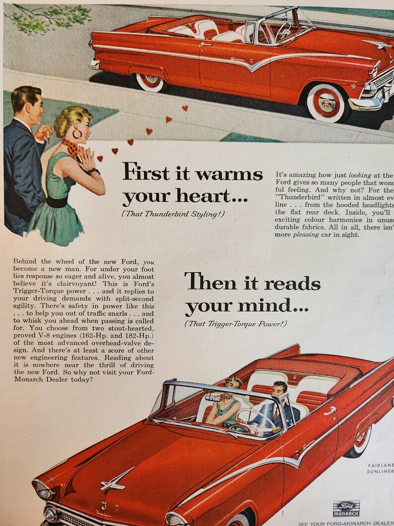 1955 Ford Fairlane Sunliner Ad From TIME Magazine June 20, 1955 ...