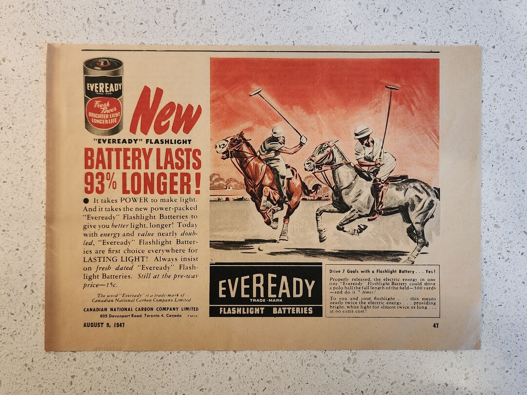 Rare 1940s Eveready Battery Advertising From Liberty Magazine Magazine ...