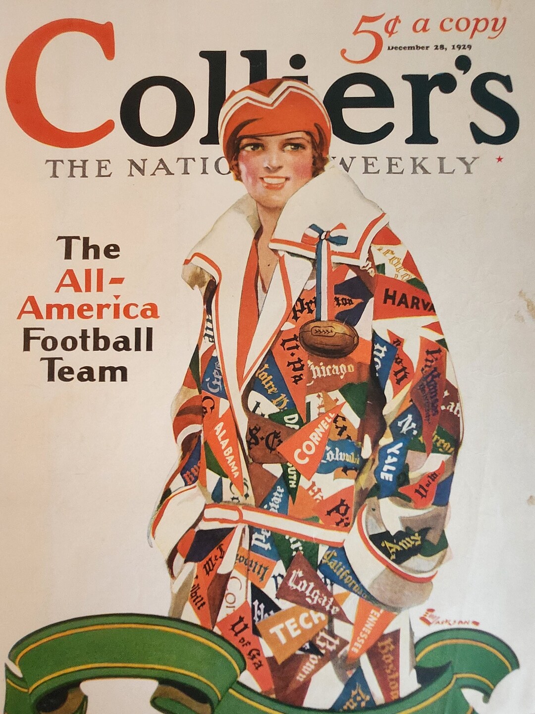 Rare Antique All American Football Team Front Cover, From Colliers ...