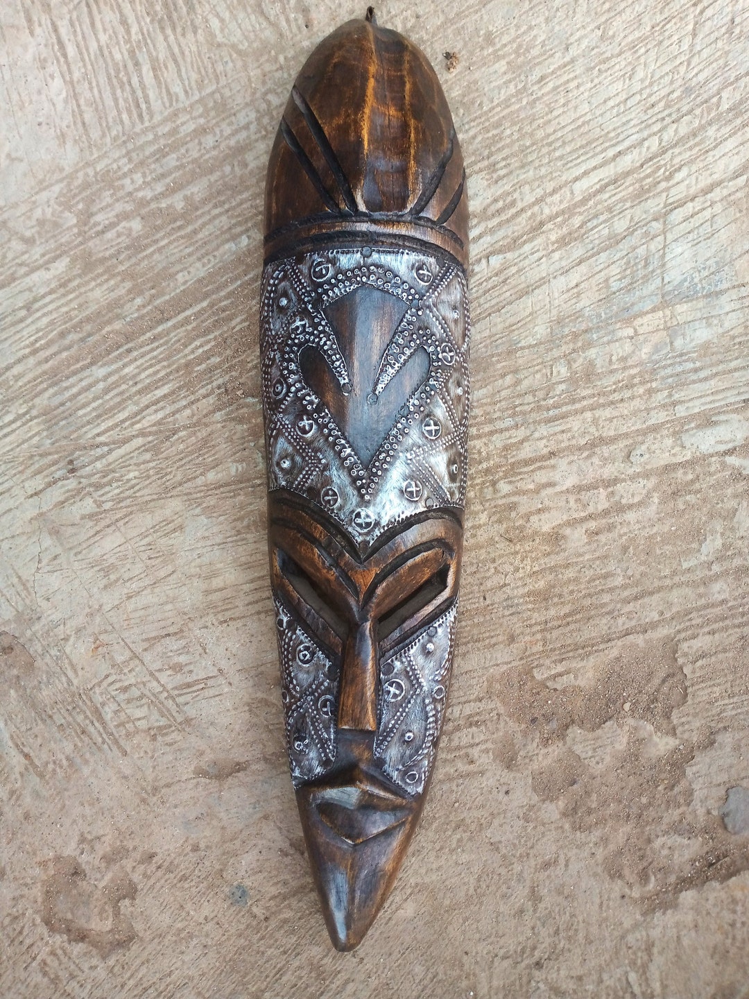 African Wall Mask Africa Primitive Wood Art Carving Africa Antique Wall ...