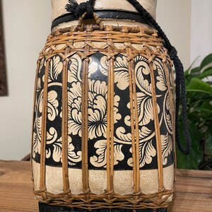 Bamboo Laquered Thai Rice Basket 12 Inches Tall - Etsy