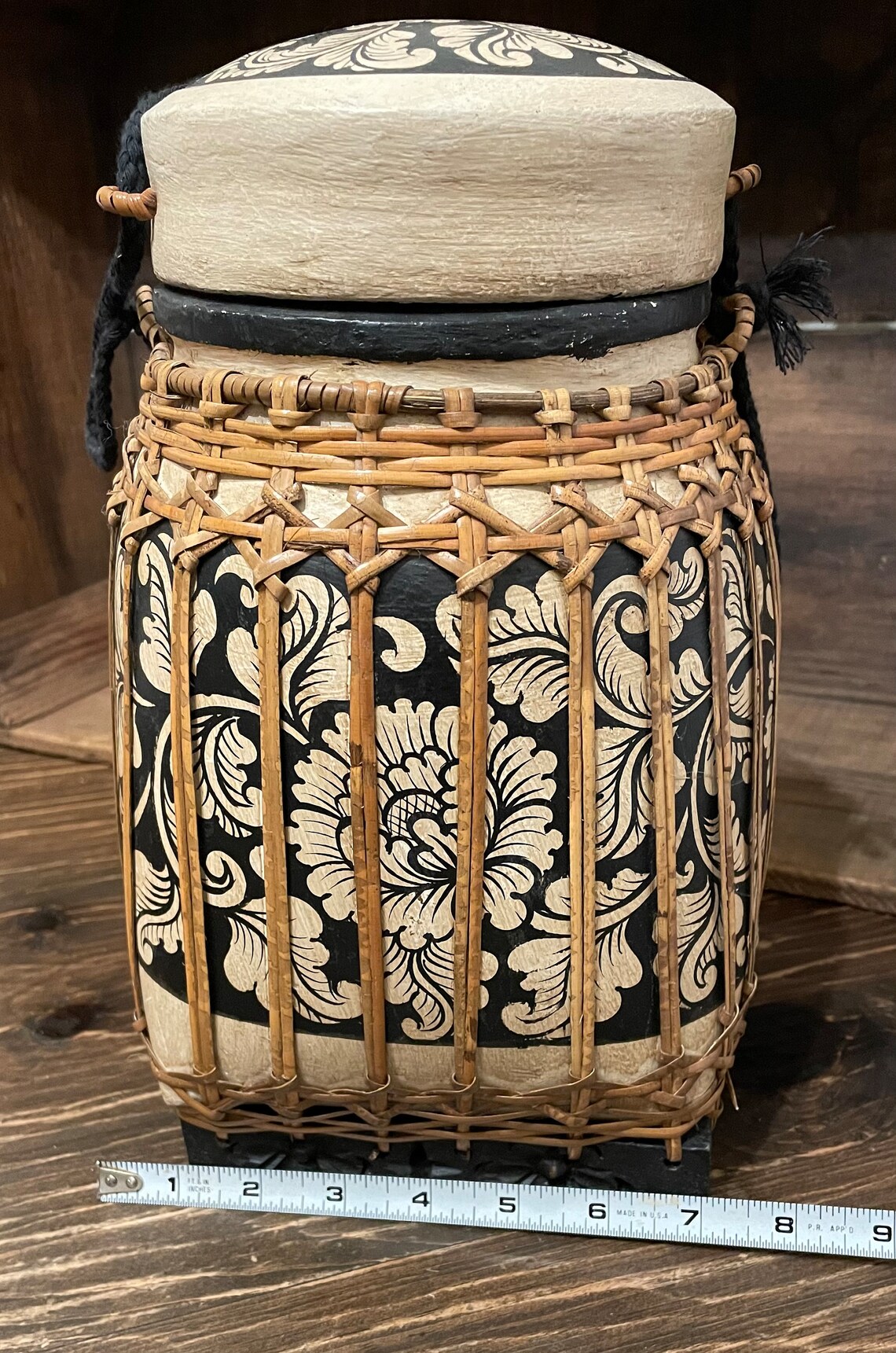 Bamboo Laquered Thai Rice Basket 12 Inches Tall - Etsy