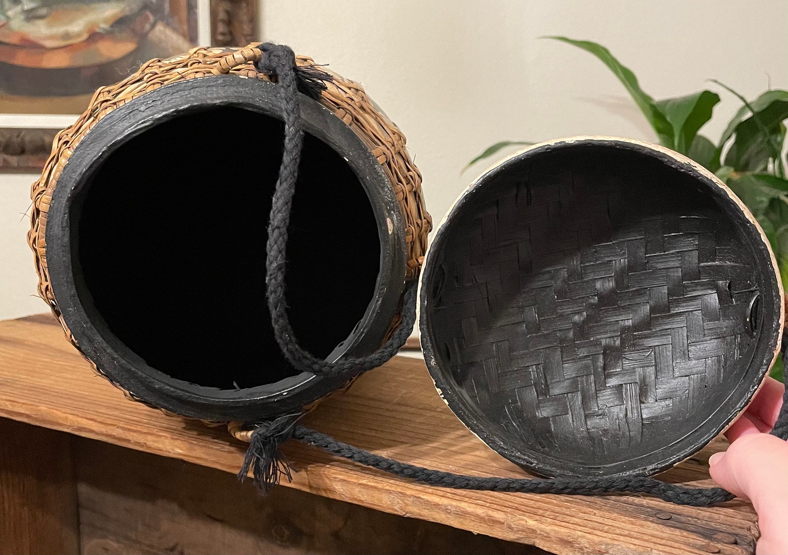 Bamboo Laquered Thai Rice Basket 12 Inches Tall - Etsy