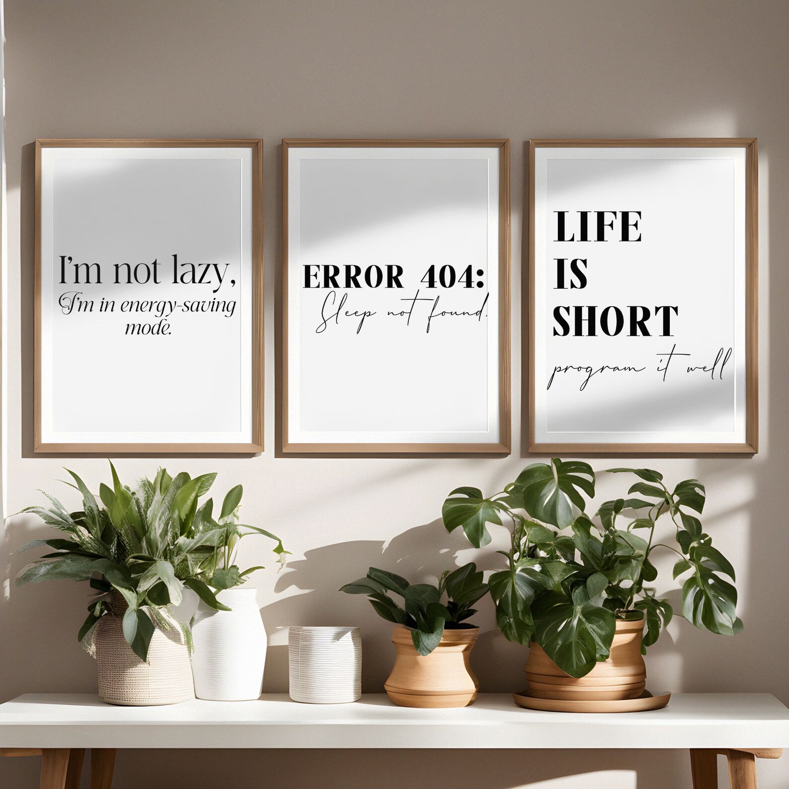 Office Wall Art Set, Computer Nerd Art, Computer Programmer Wall Decor ...