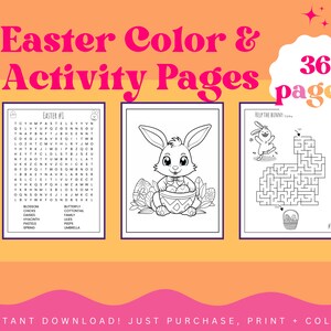 Easter Coloring Pages for Kids, Easter Activity Pages, Easter ...