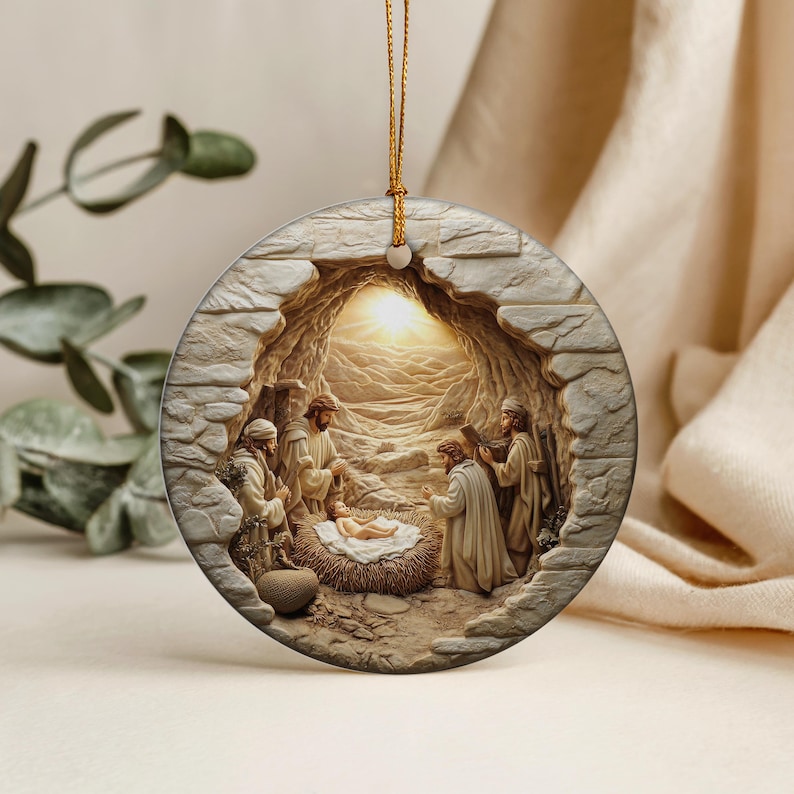 Christmas Nativity 3D Decor, Nativity Christmas Ornament, Christmas ...