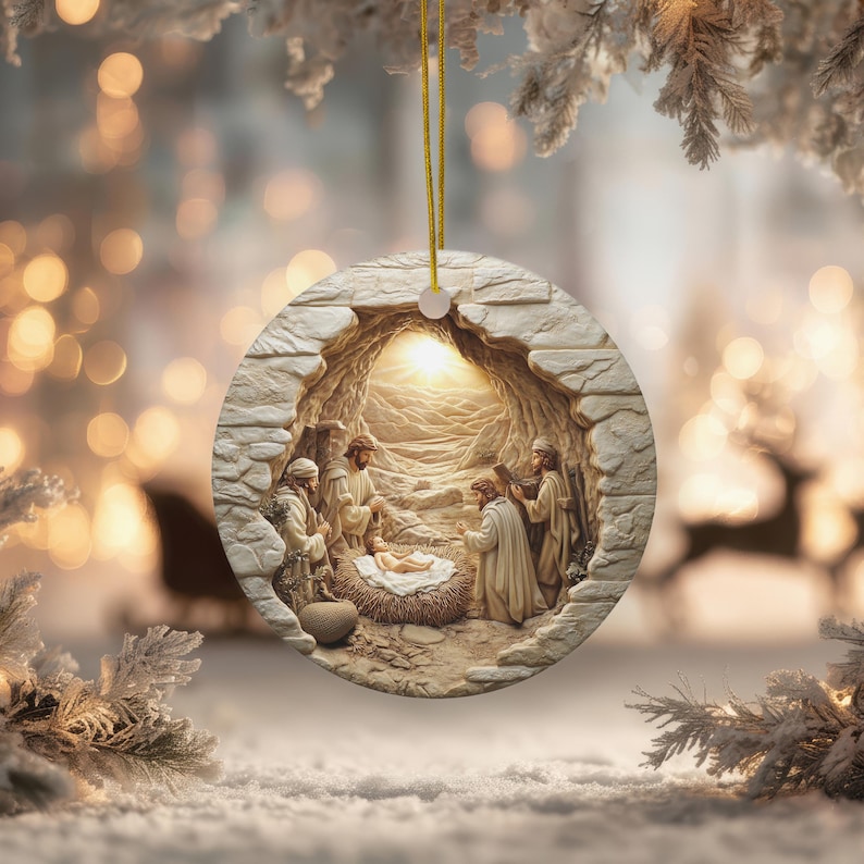 Christmas Nativity 3D Decor, Nativity Christmas Ornament, Christmas ...