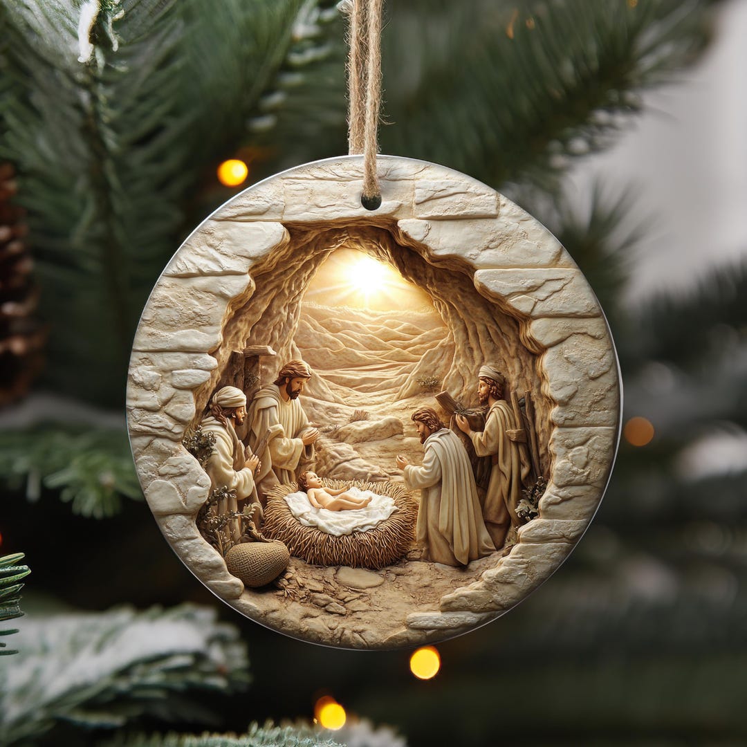 Christmas Nativity 3D Decor, Nativity Christmas Ornament, Christmas ...