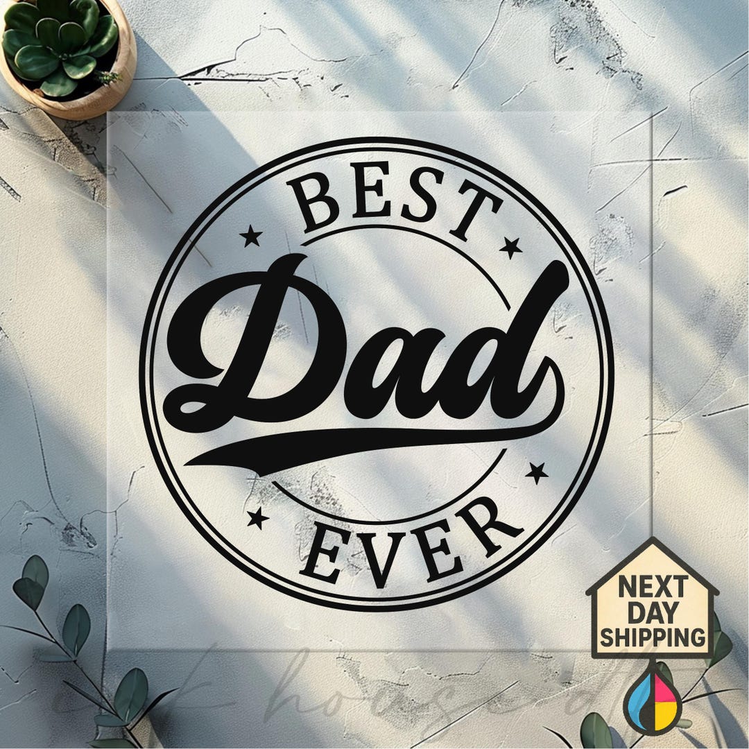 Best Dad Ever Dtf Transfer, Pocket Cool Dads Club Ready to Press Design ...