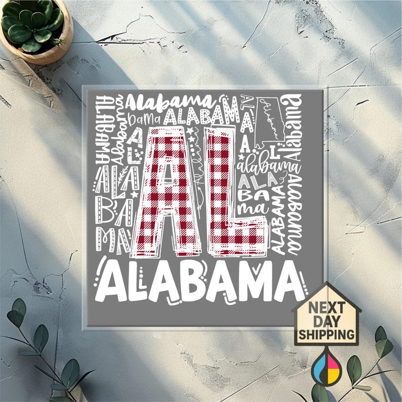Alabama State Map DTF Transfer, Doodle Design, Game Day - Etsy